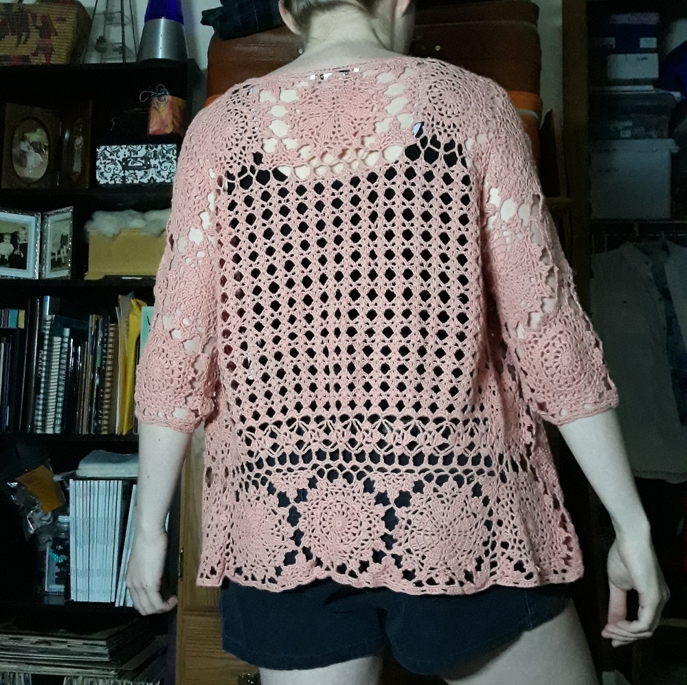 80s Crochet Cardigan - Gem